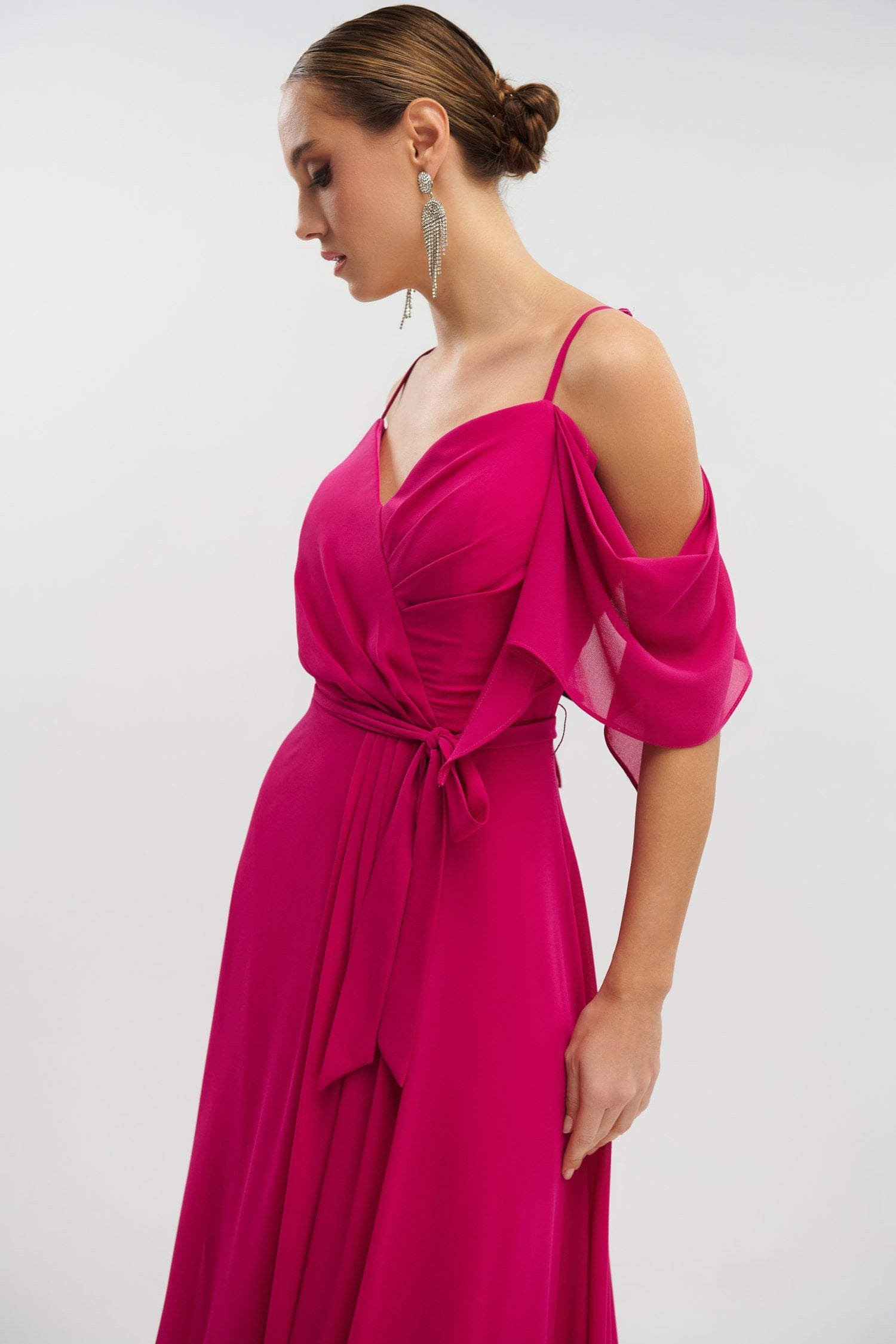 Γυναικείο Maxi Φόρεμα Μουσελίνας Majenta - Ninon | ForYouFashion